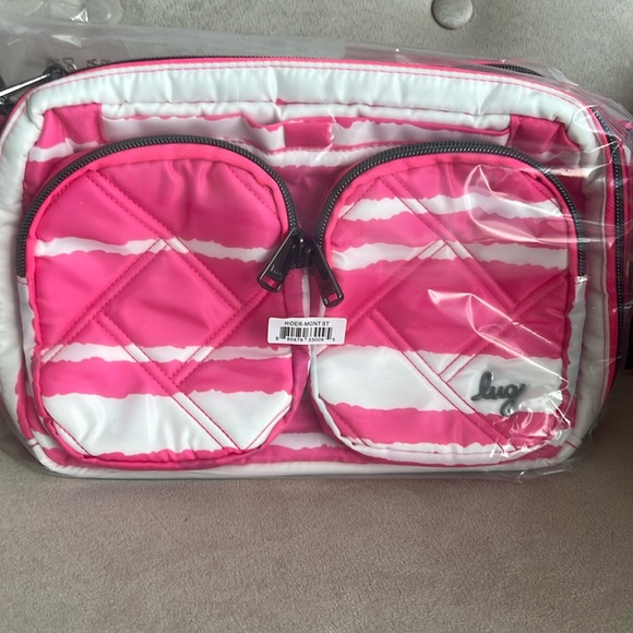 lug | Bags | Nwt Lug Rider Crossbody Bag In Magenta Stripe | Poshmark